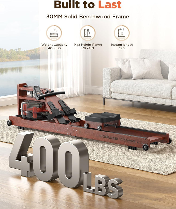 YOSUDA Wooden Water Resistance Rowing Machine – Yosuda Bikes